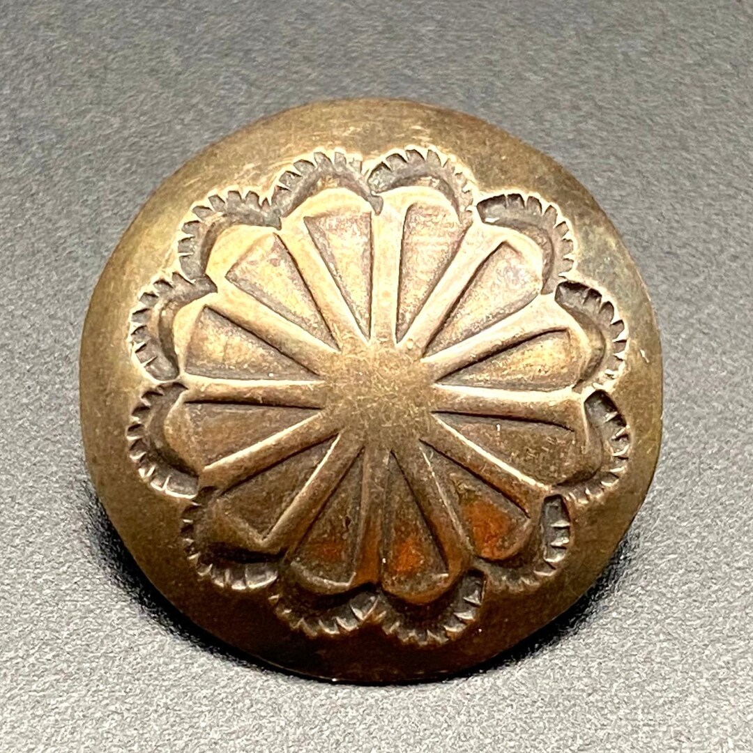 Vintage Navajo Native Hand Stampwork Silver Button 3/4" Type SP 010 - Etsy