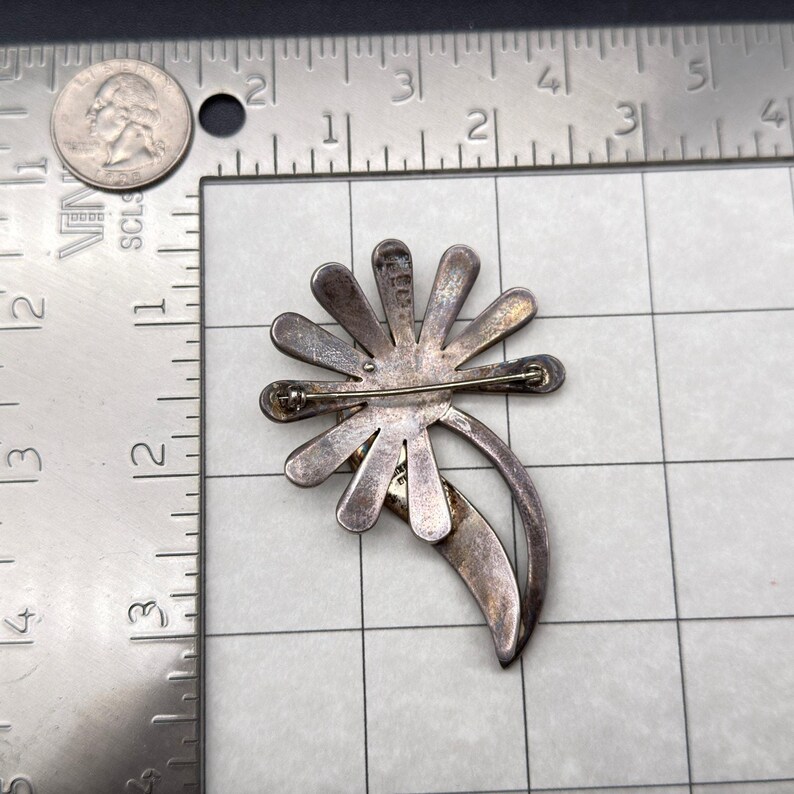 Vintage Mexico Flower Carnelian Sterling Silver Pin Brooch - Etsy