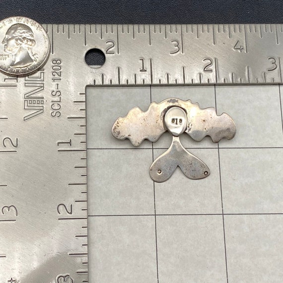 Vintage Woman Figure Sterling Silver Pin Brooch - Gem