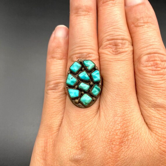 Vintage Zuni Native George Lupeta Leekity Turquoise S… - Gem