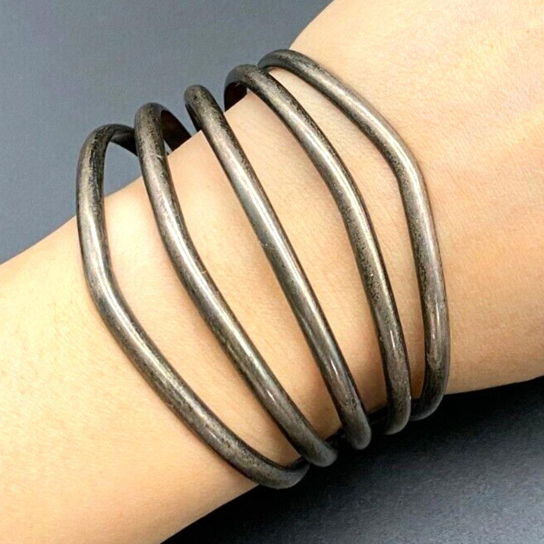 Vintage Navajo Native David Tune Sterling Silver Bracelet Cuff 6-5/8 ...