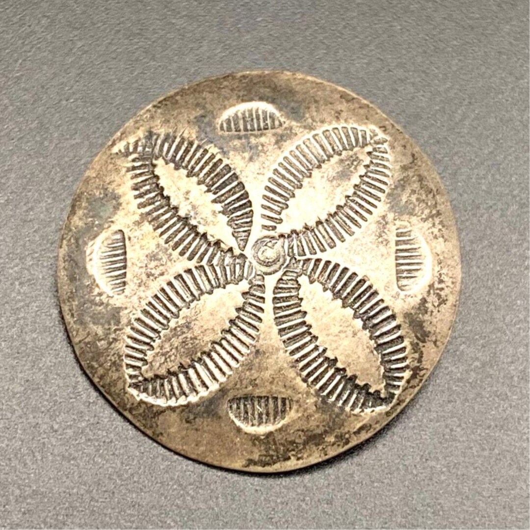 Vintage Southwestern Concho Silver Stampwork Button - Etsy