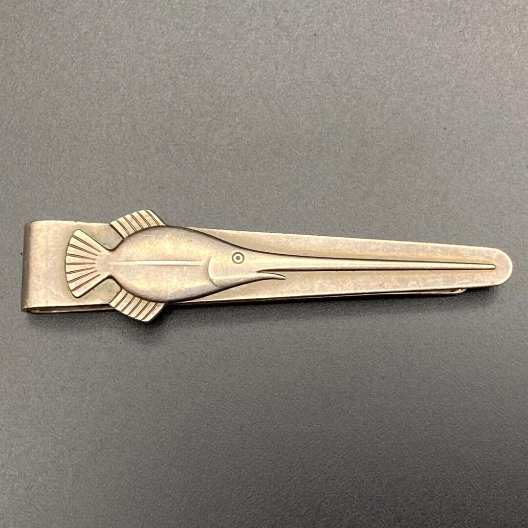 Vintage Georg Jensen 79 Swordfish Marlin Fish Sterling Silver Tie Clip ...