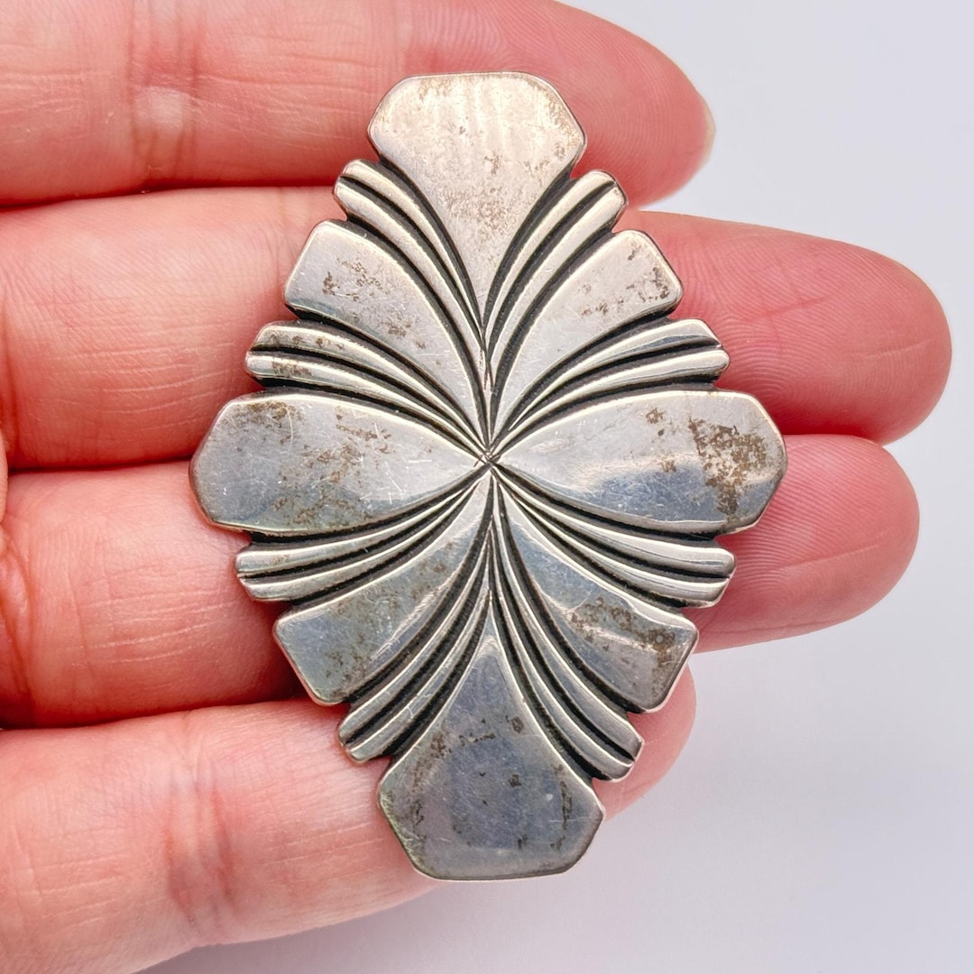 Vintage Navajo Native Steve Yellowhorse Sterling Silver Pin Brooch ...