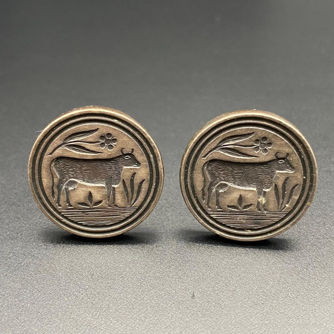 Vintage Allan Adler Cow Flower Sterling Silver Cufflinks - Etsy