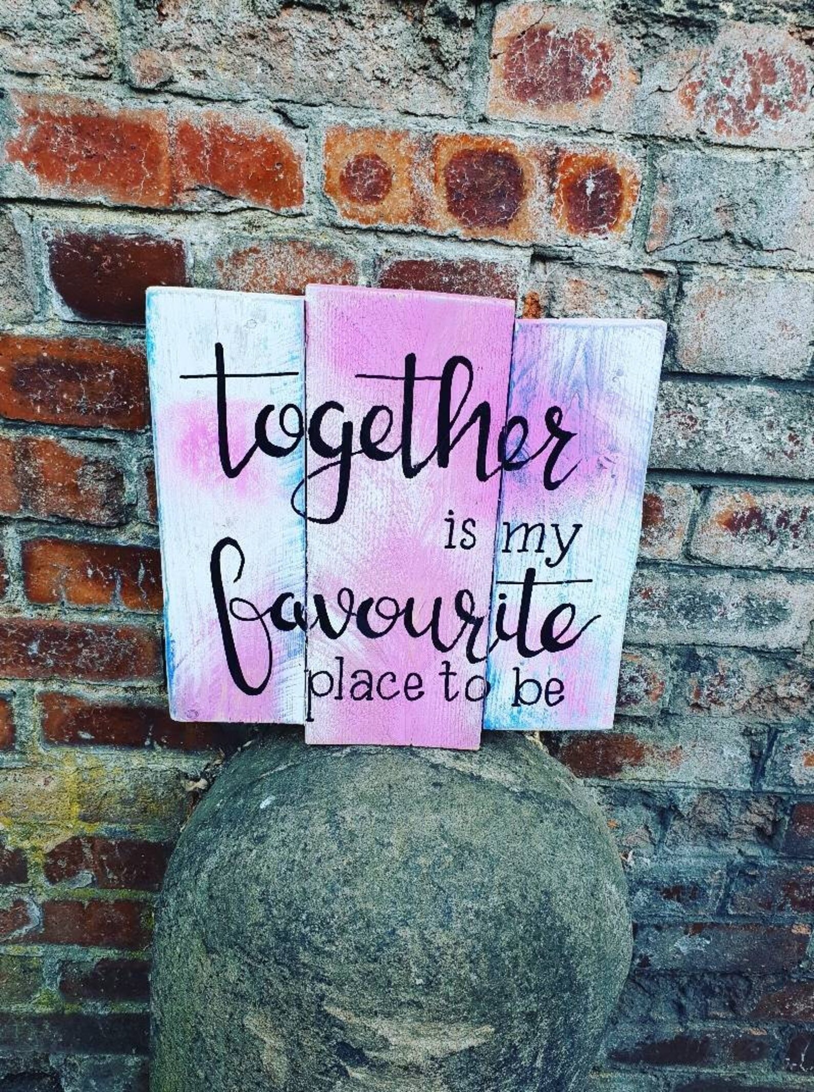 Juntos es mi lugar favorito para estar hecho a mano signo - Etsy España