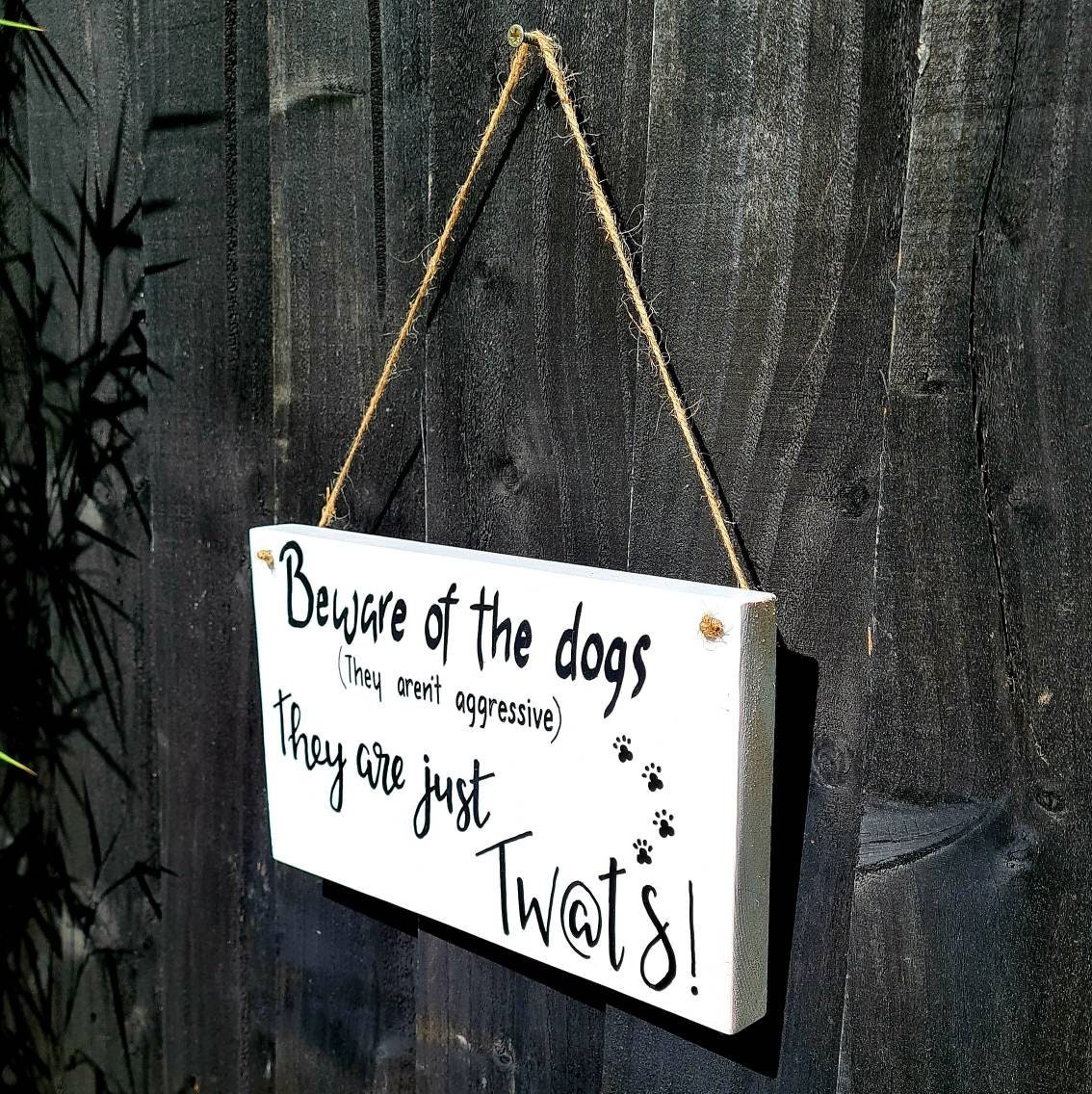 Funny Rude Dog Sign Handmade Hanging Sign Dog Sweary Gift - Etsy UK