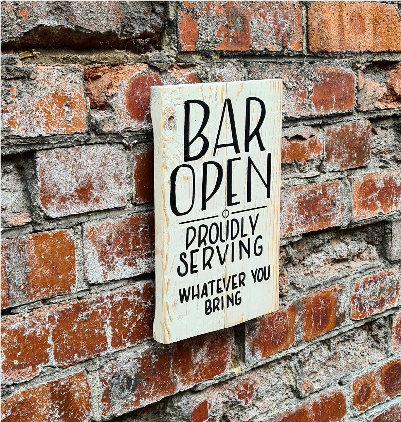 Bar Open Proudly serving whatever you bring Home Bar | Etsy