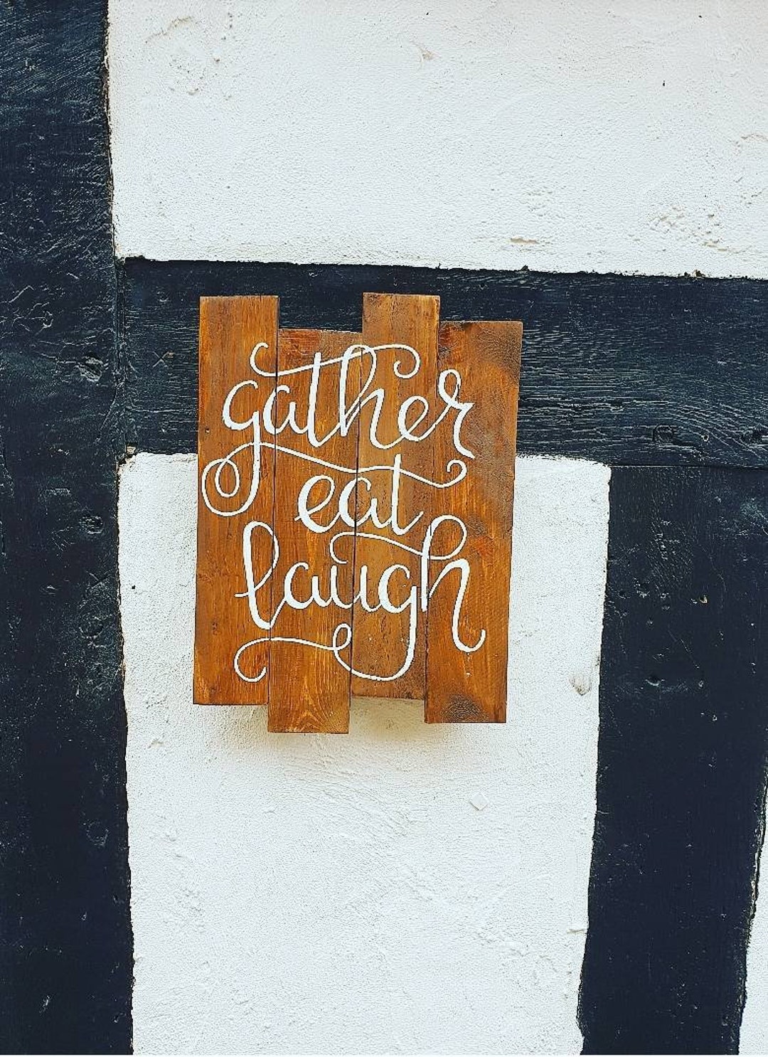 Gather Eat Laugh Kitchen Saying Sign Rustic Handmade - Etsy