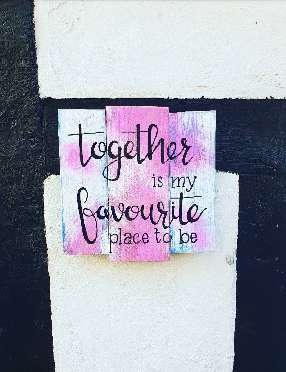 Juntos es mi lugar favorito para estar hecho a mano signo - Etsy España