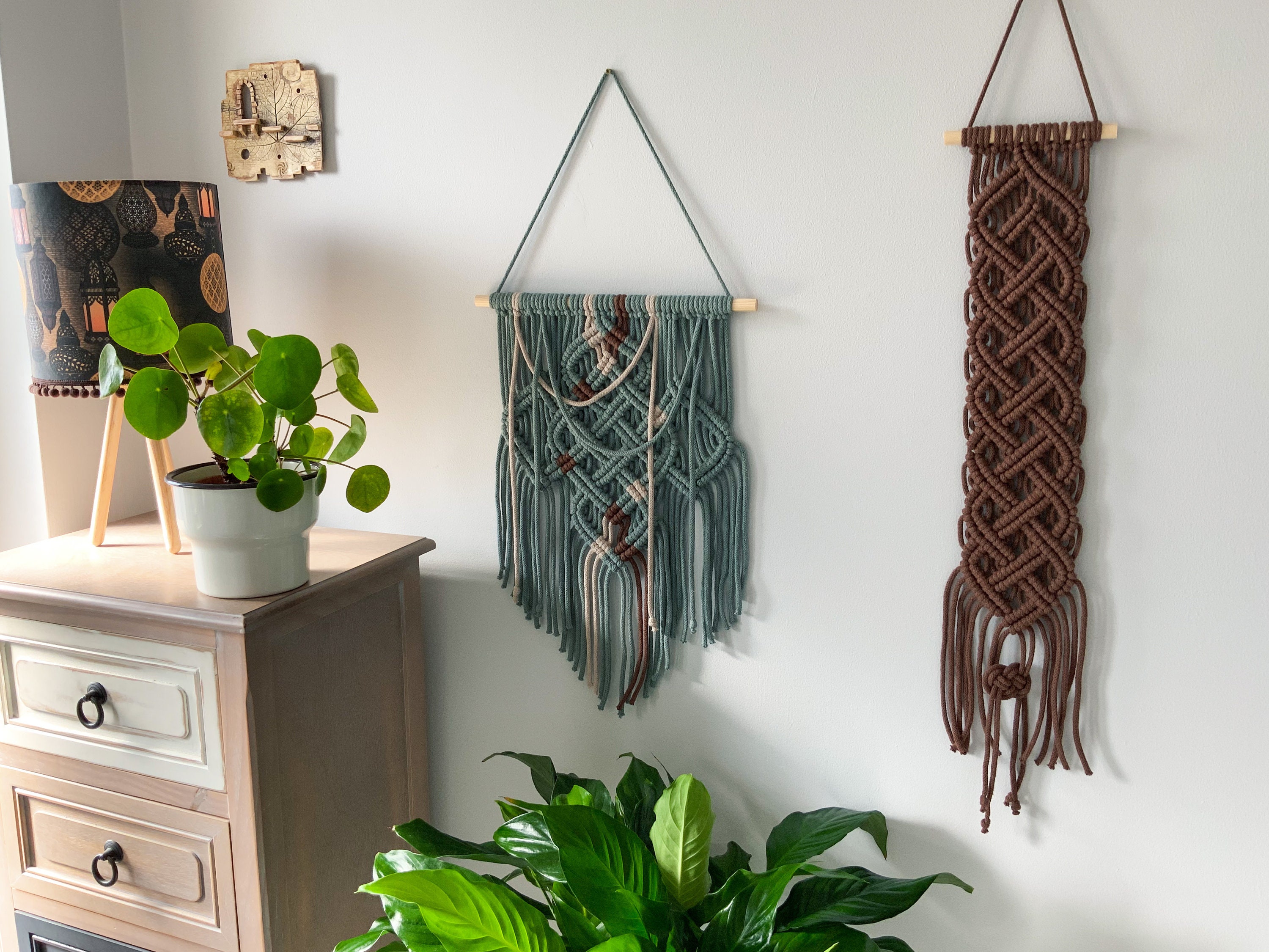 Celtic Knot Wall Art Set of 2 Celtic Decor Tapestry Made in - Etsy