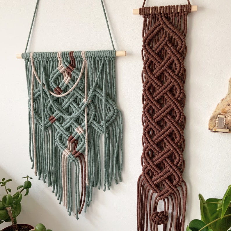 Celtic Knot Wall Art Set of 2 Celtic Decor Tapestry Made in - Etsy