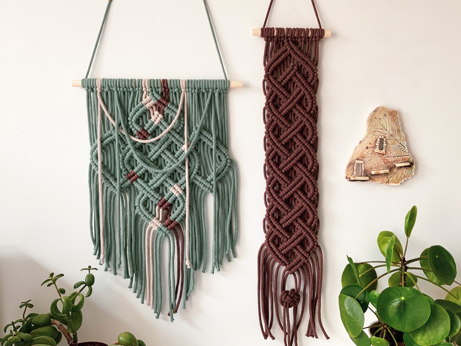 Celtic Knot Wall Art Set of 2 Celtic Decor Tapestry Made in - Etsy