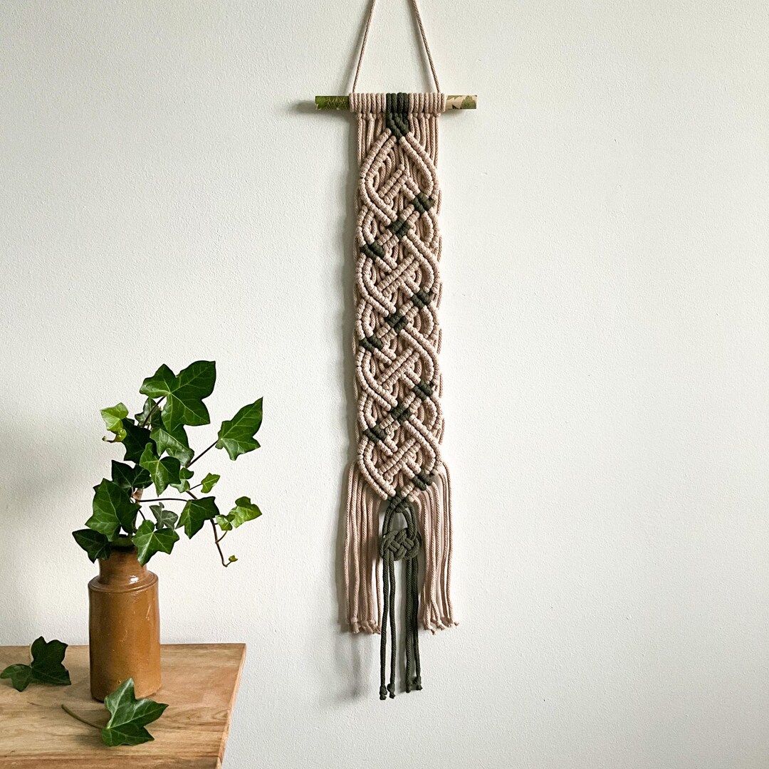 Celtic Braid Wall Hanging: Irish Knot Art Tapestry, 7x33 Inches - Etsy