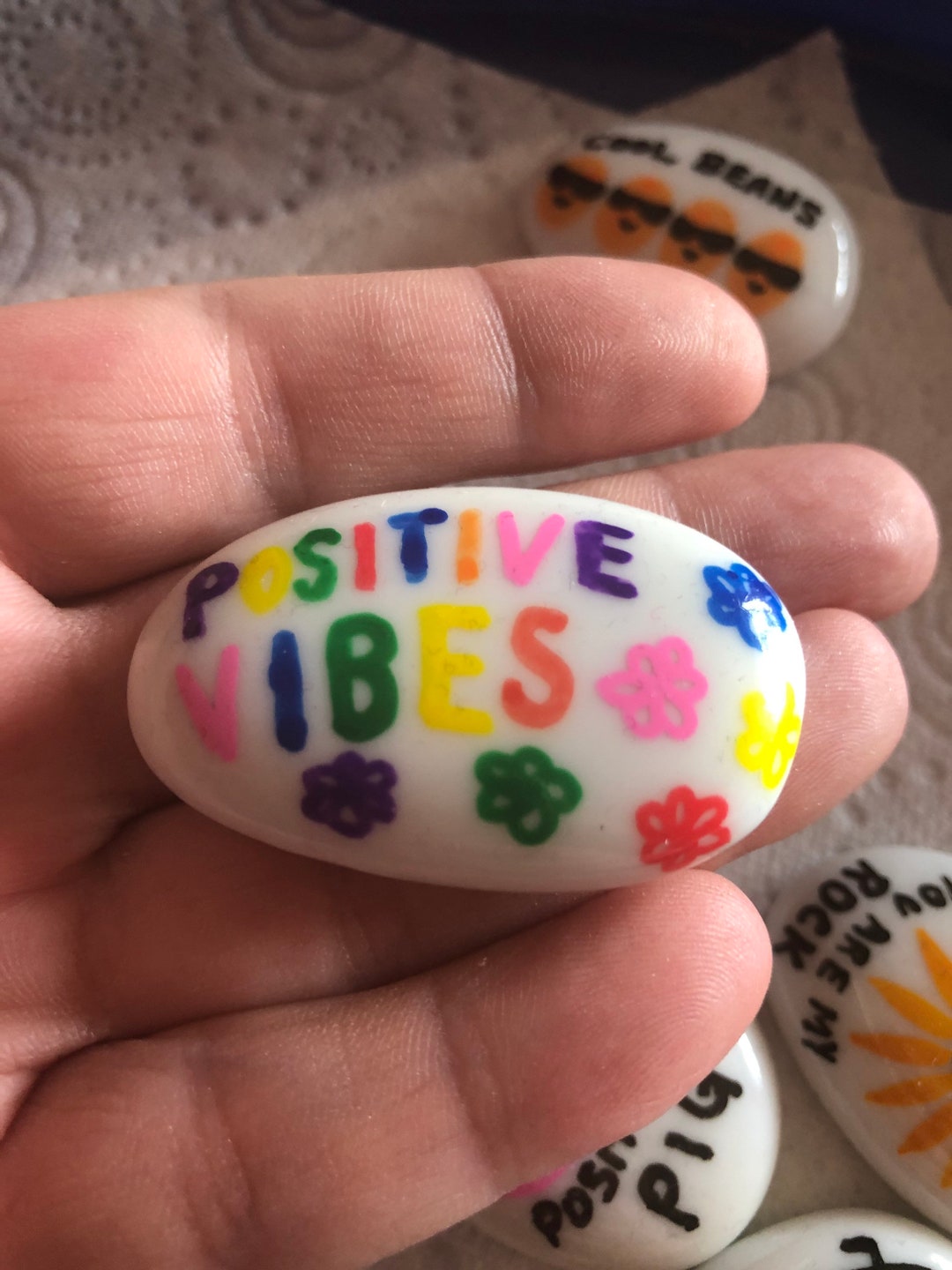 Positive Pebble Positive Gift Inspirational Gift Lucky - Etsy UK