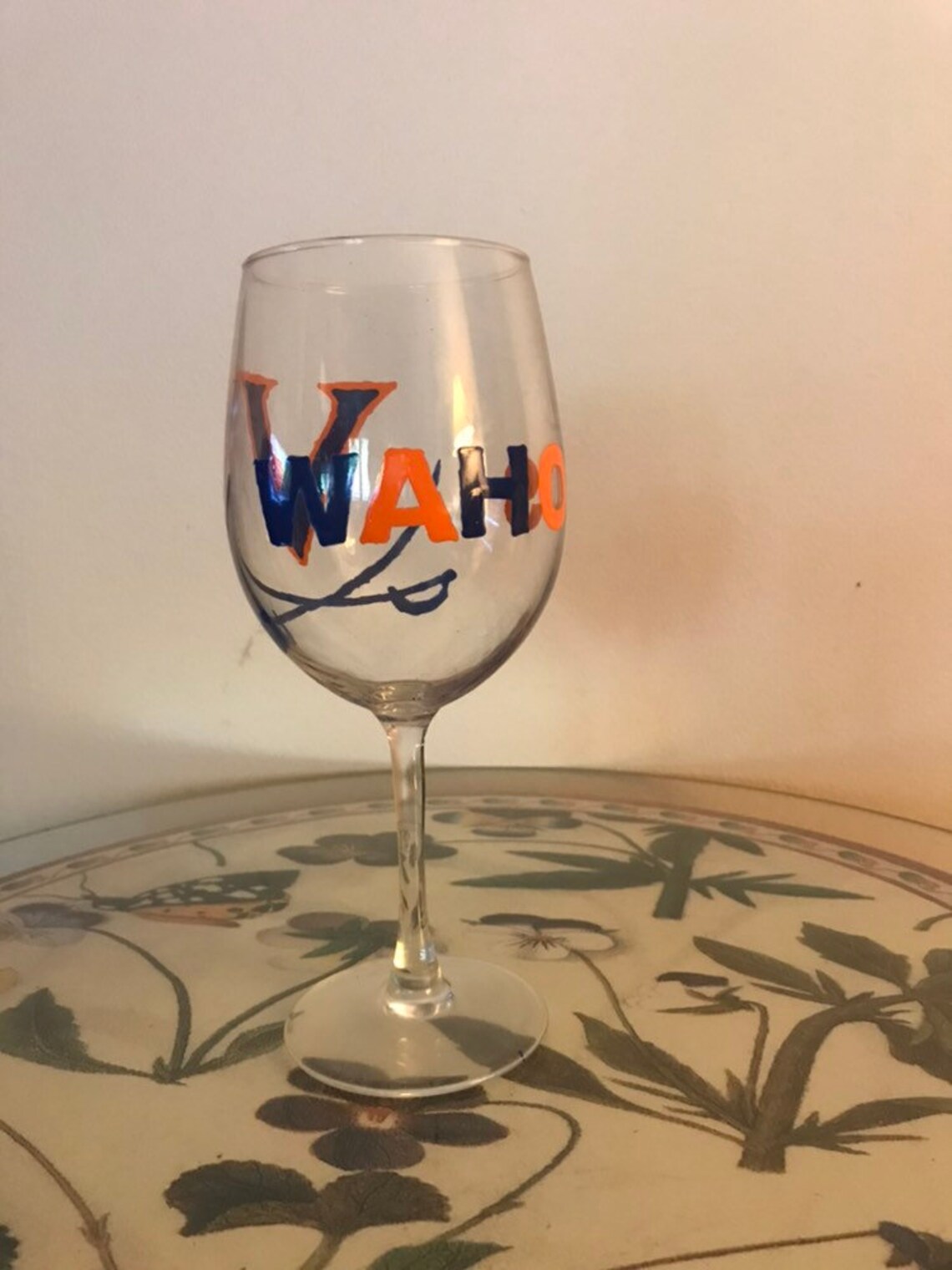University of Virginia Wahoo Wine Glass, 12 Oz Wine Glass, College ...