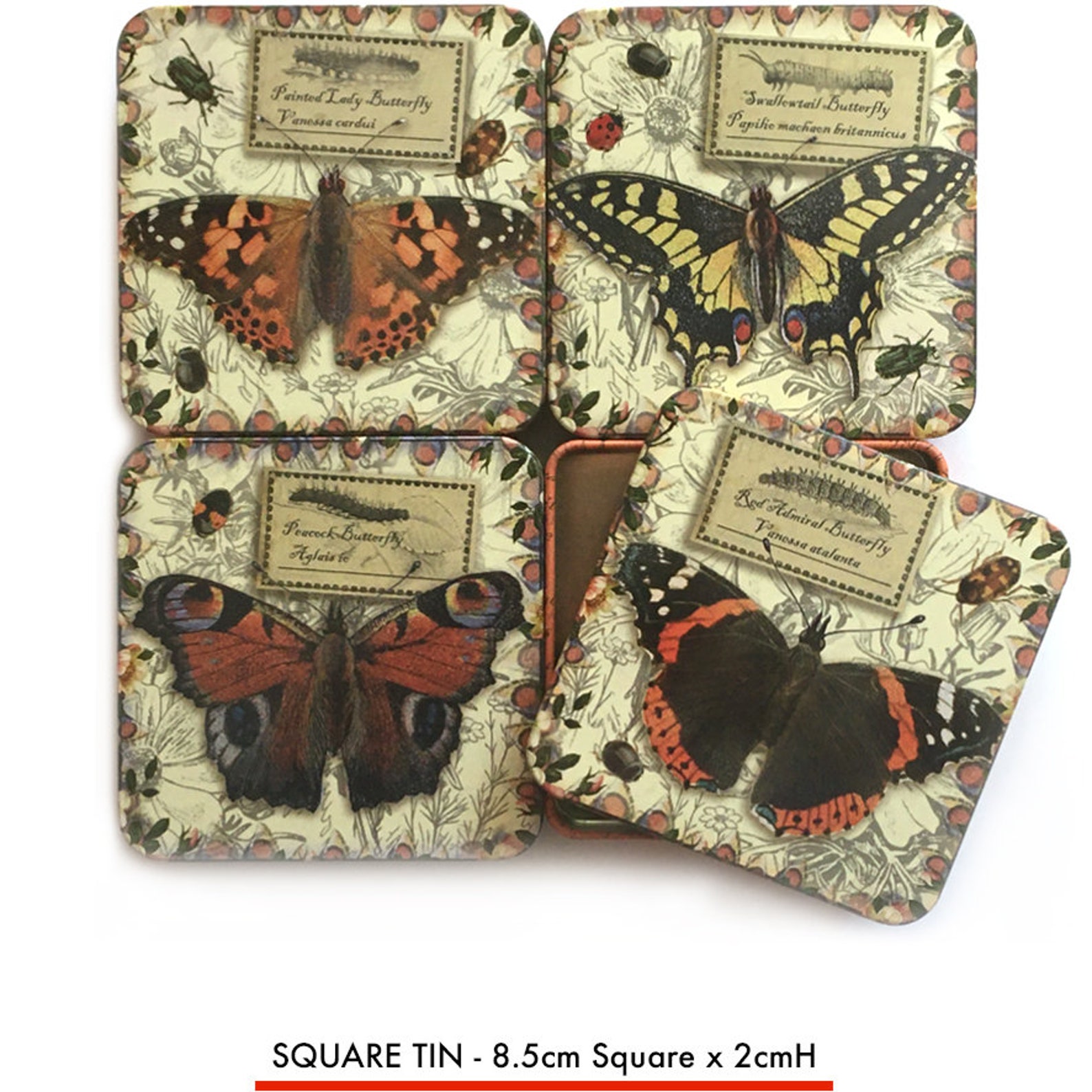 NOSTALGIA TIN BOX Elite Metal Box Retro Victorian Vintage Accessory ...