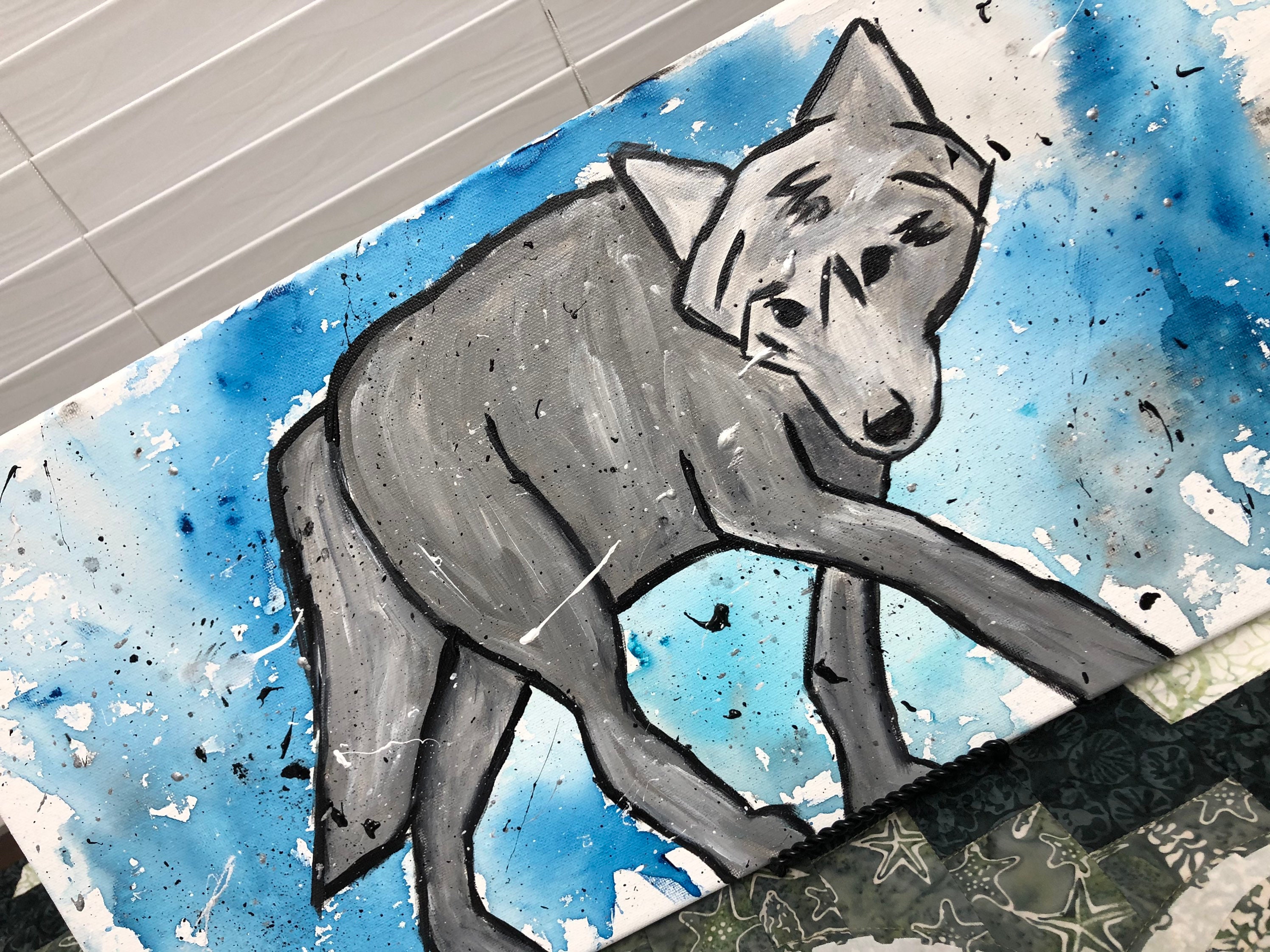 Simple Wolf Painting