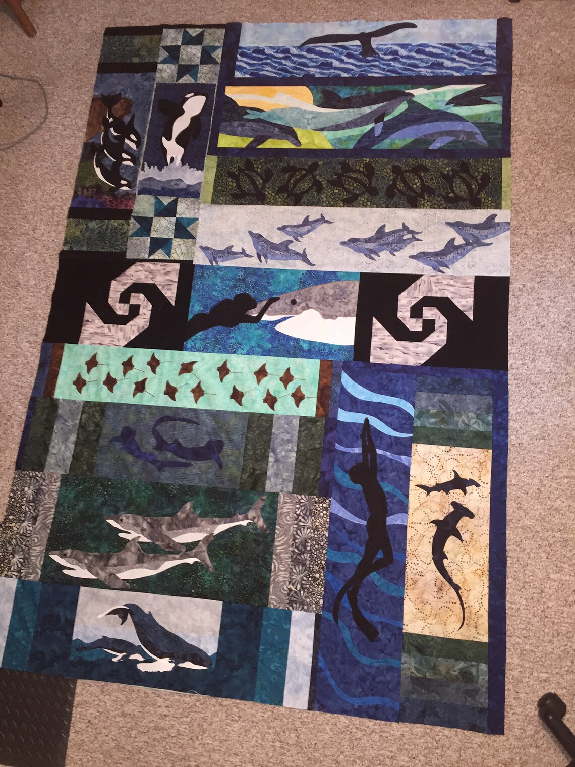 Ocean Row by Row Quilt - Etsy