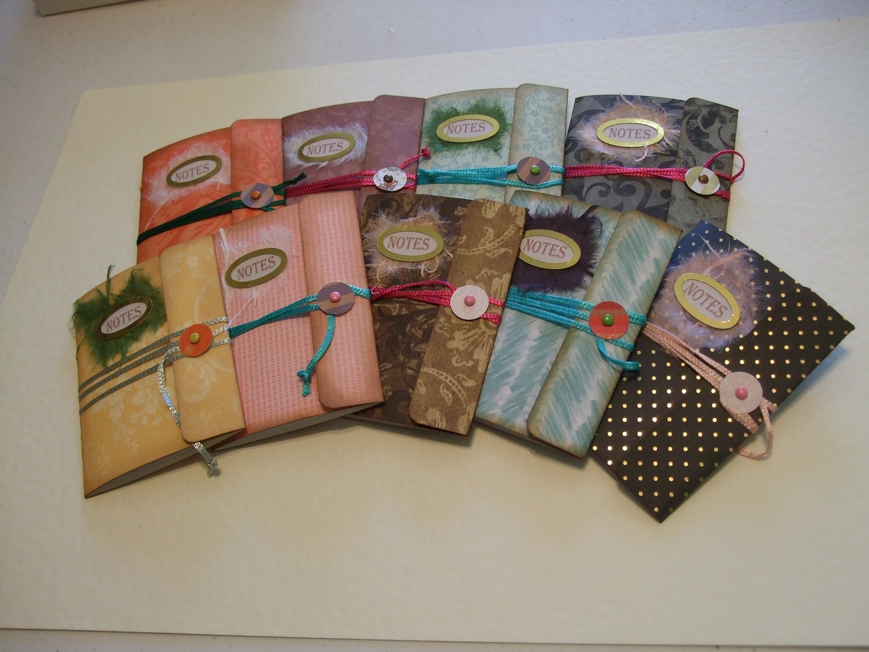 Note Books With Signatures and Tie Closure. Set of 4 Junk Journal Mixed ...