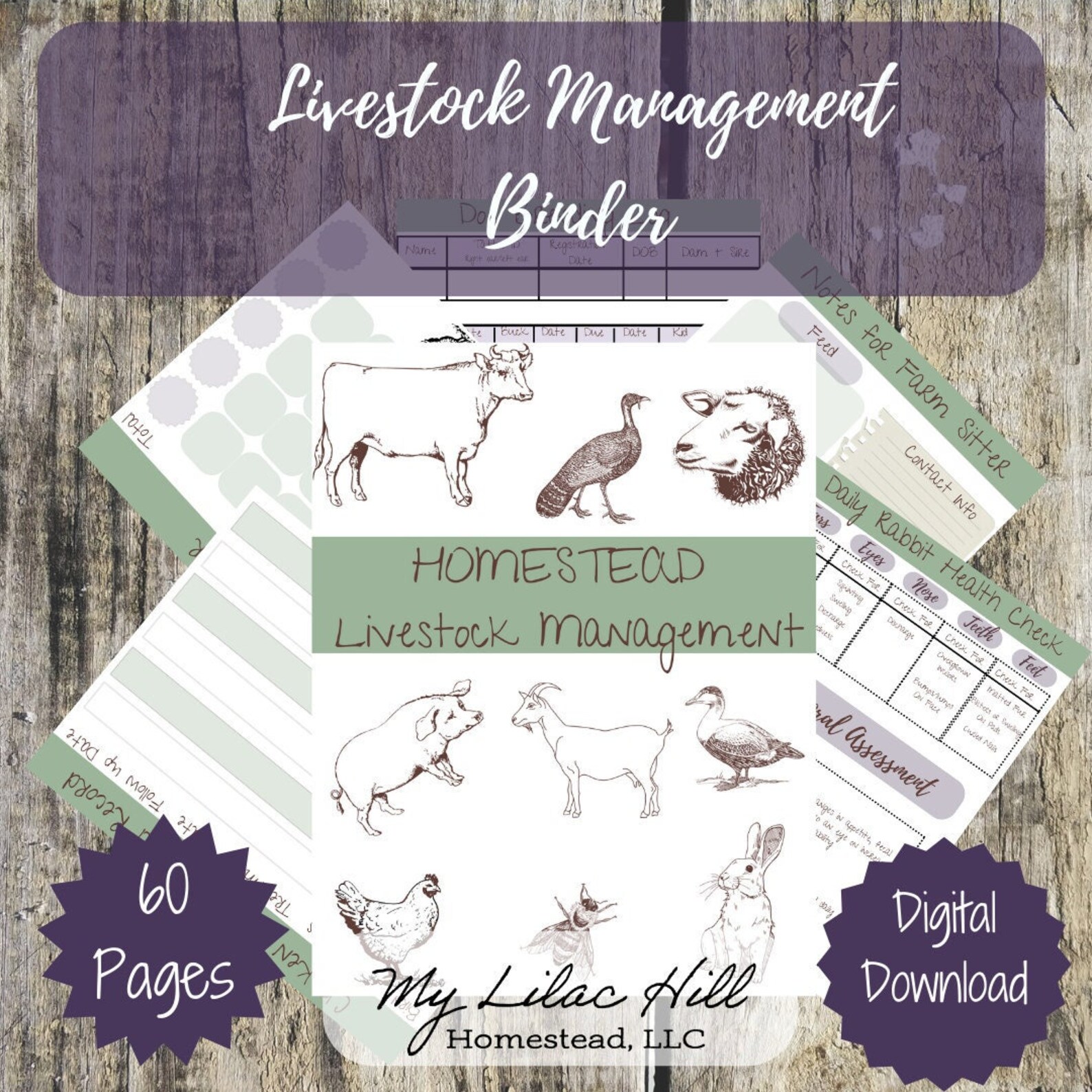 Homestead Livestock Binder - Etsy