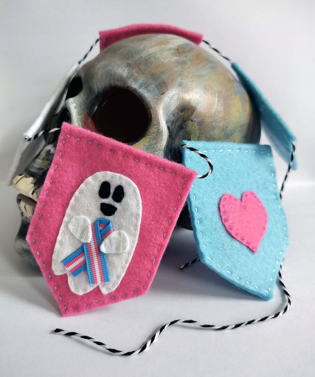 LGBTQ Pride, Trans Ghost Felt Bunting, Alternative Paranormal Home ...