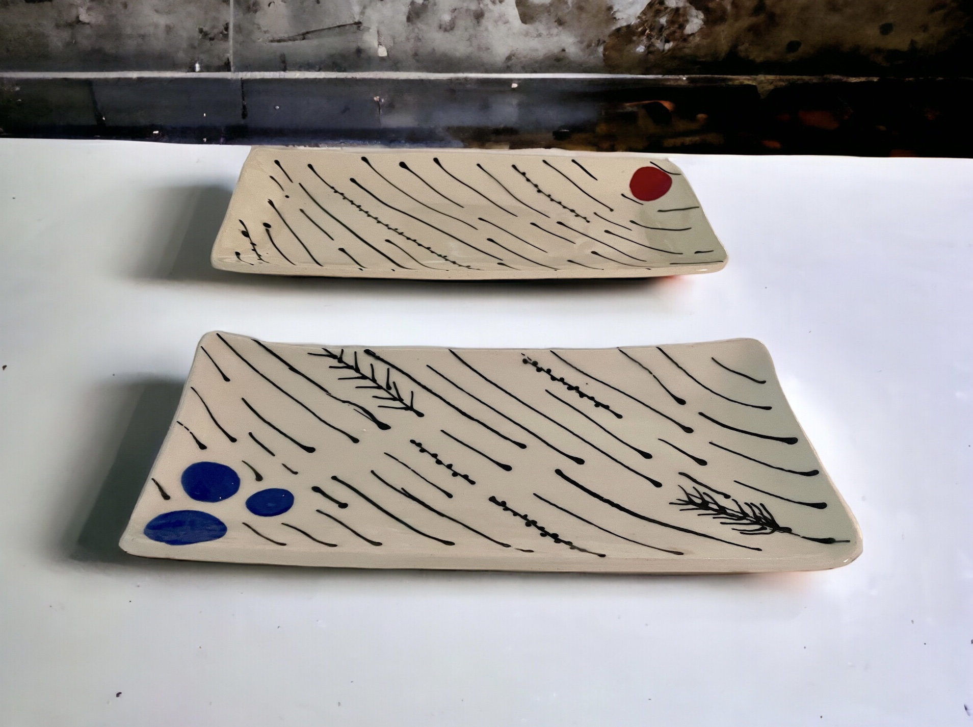 Ceramic Serving Platter Handmade Pottery Tray Pottery Tray Stoneware ...