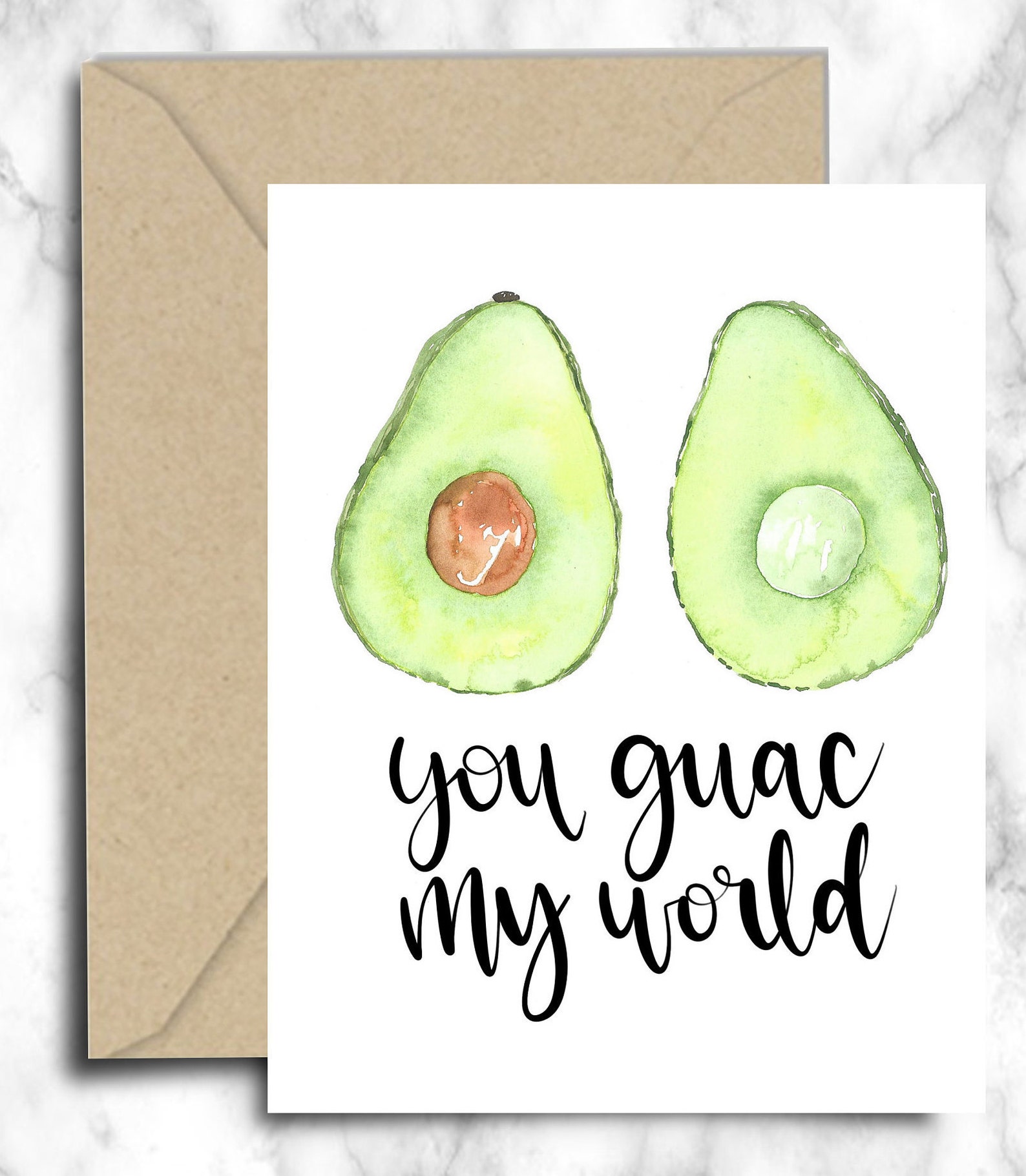 You Guac My World Valentines Day Card Anniversary Card | Etsy