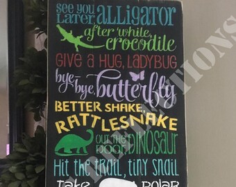 Goodbye Sign. See You Later Alligator. After While Crocodile. | Etsy