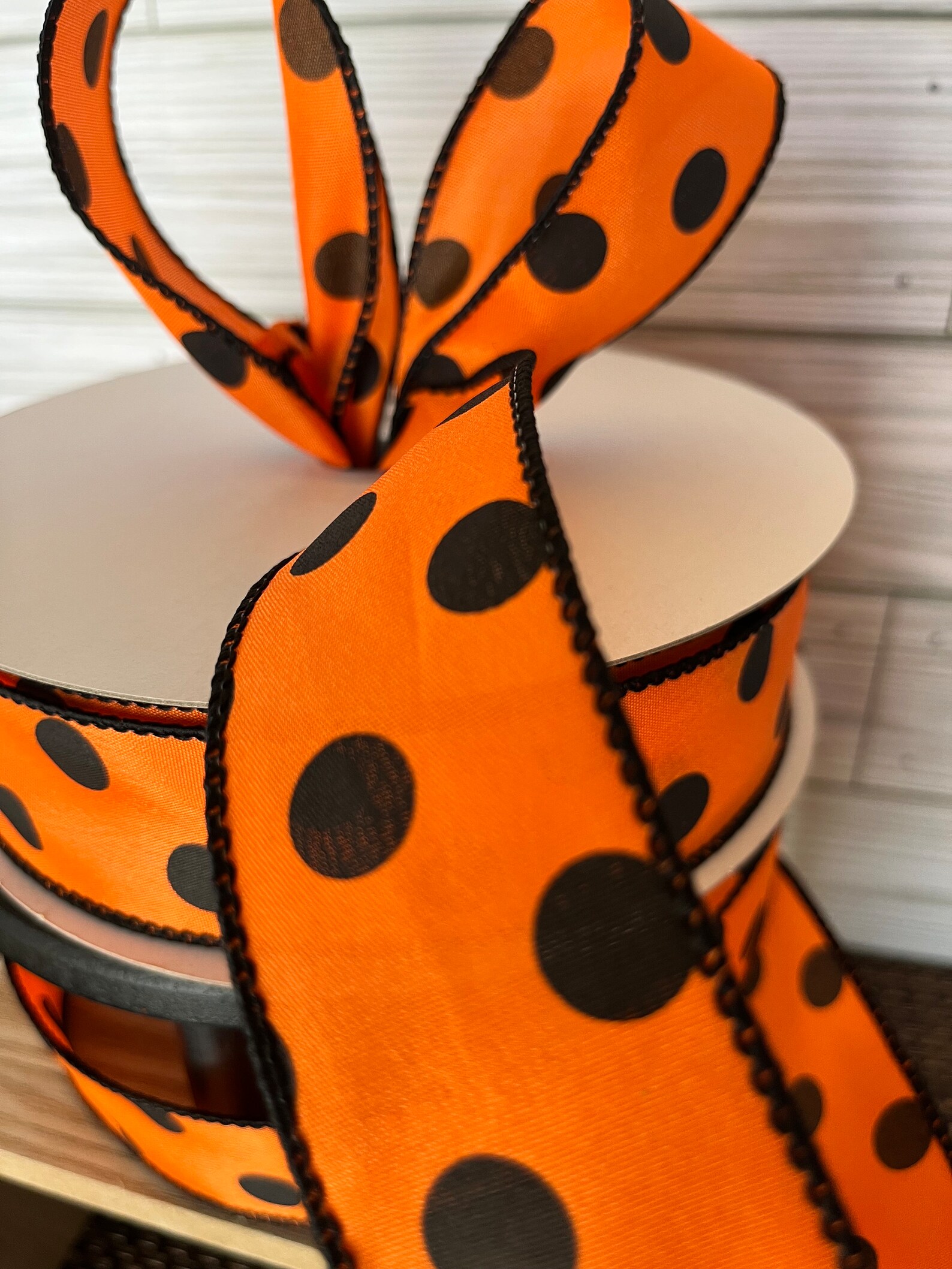 Halloween Ribbon Bundle, Candy Corn Ribbon, Black Polka Dot Ribbon ...