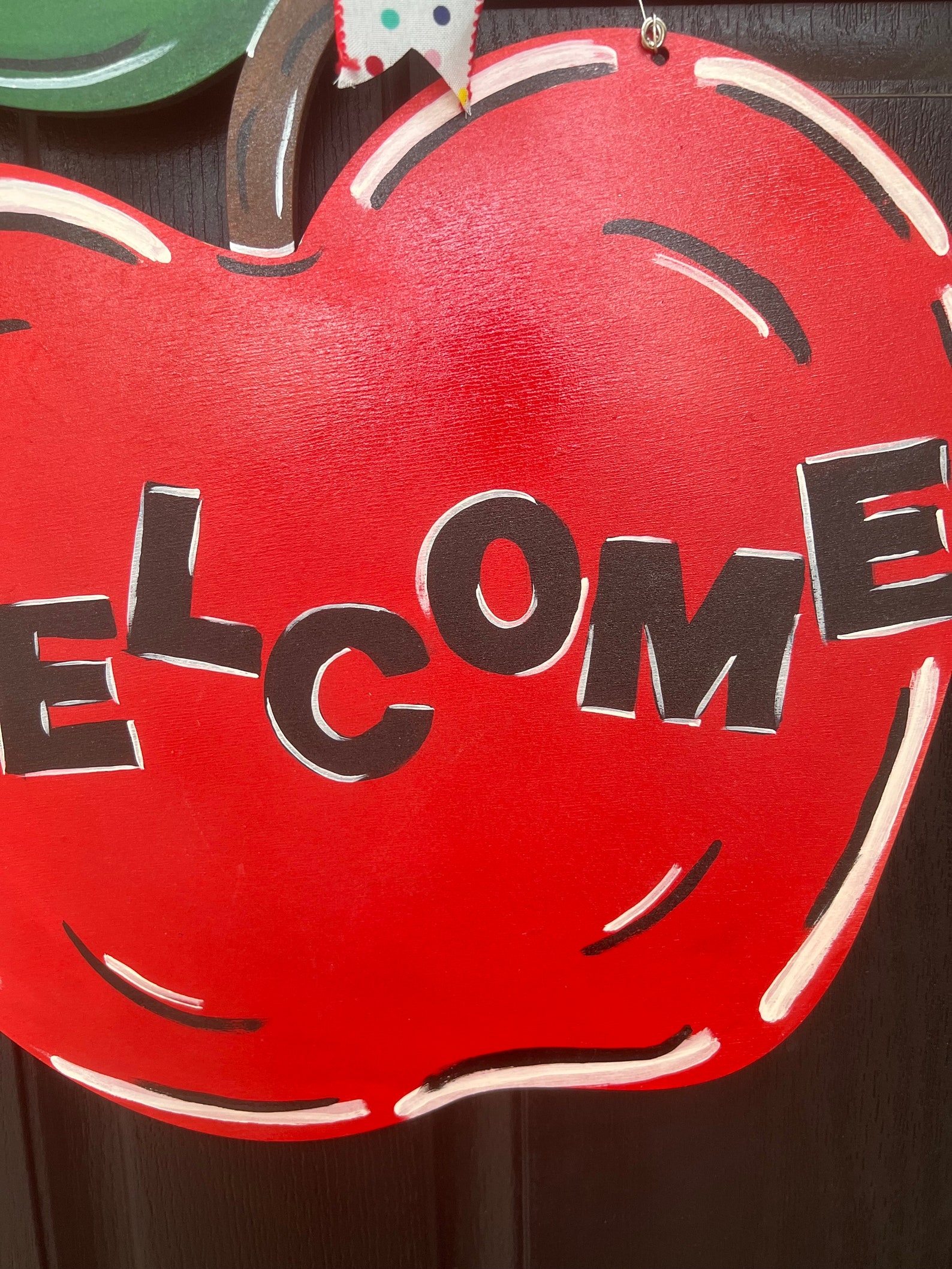 Welcome Apple Door Hanger, Classroom Door Hanger, Welcome Class Door ...