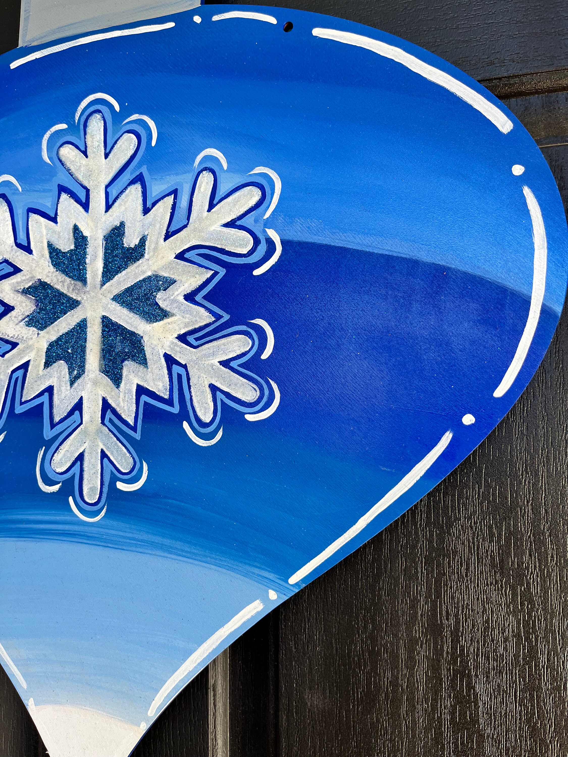 Snowflake Ornament Door Hanger, Blue Ombré Snowflake Door Hanger ...