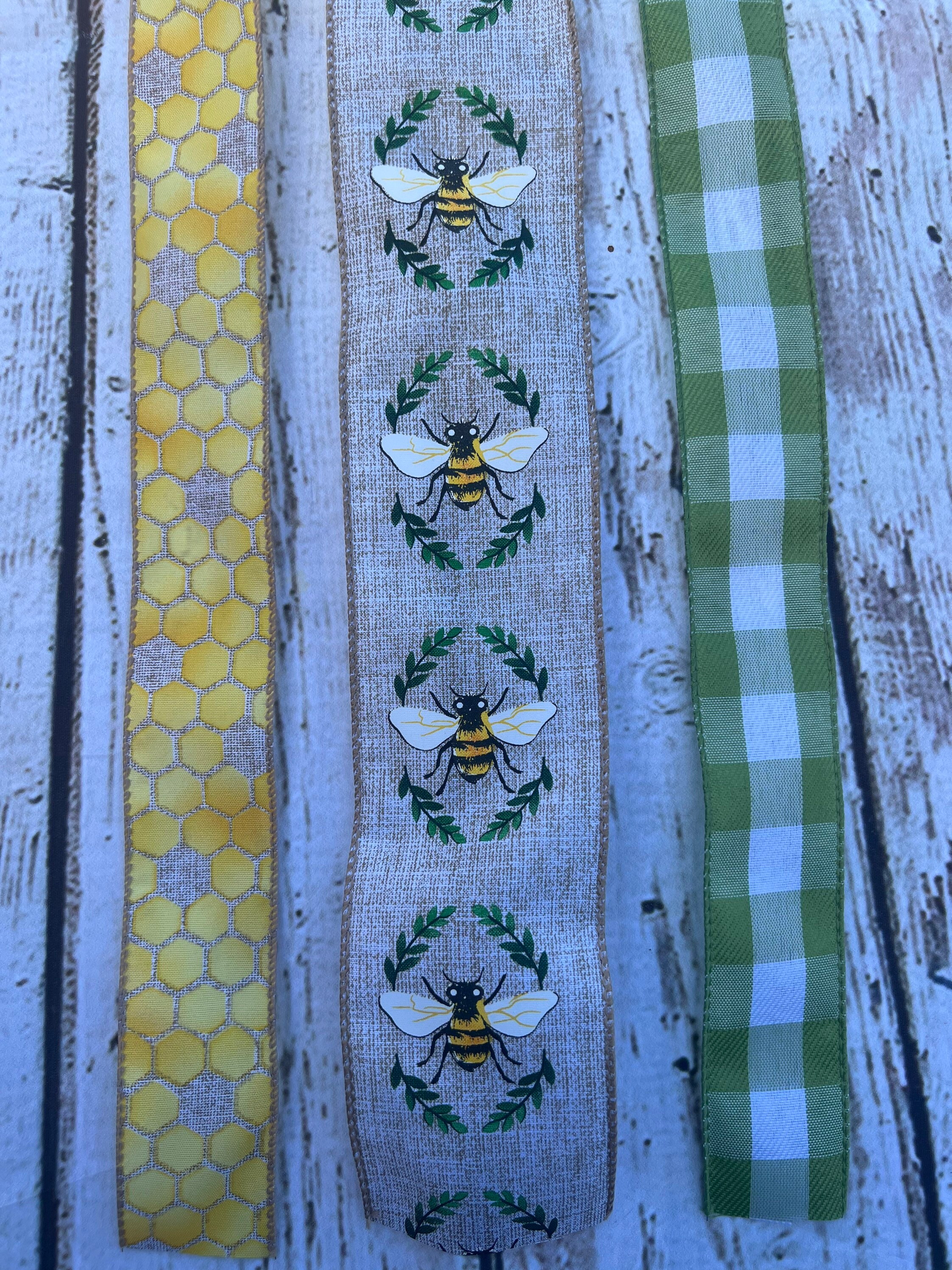 Bumble Bee Ribbon Honeycomb Ribbon Ribbon Bundle Ribbon by - Etsy