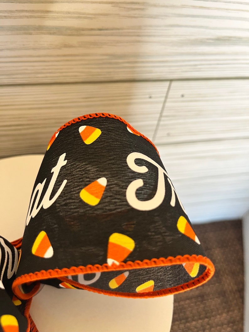 Halloween Ribbon Bundle, Candy Corn Ribbon, Black Polka Dot Ribbon ...