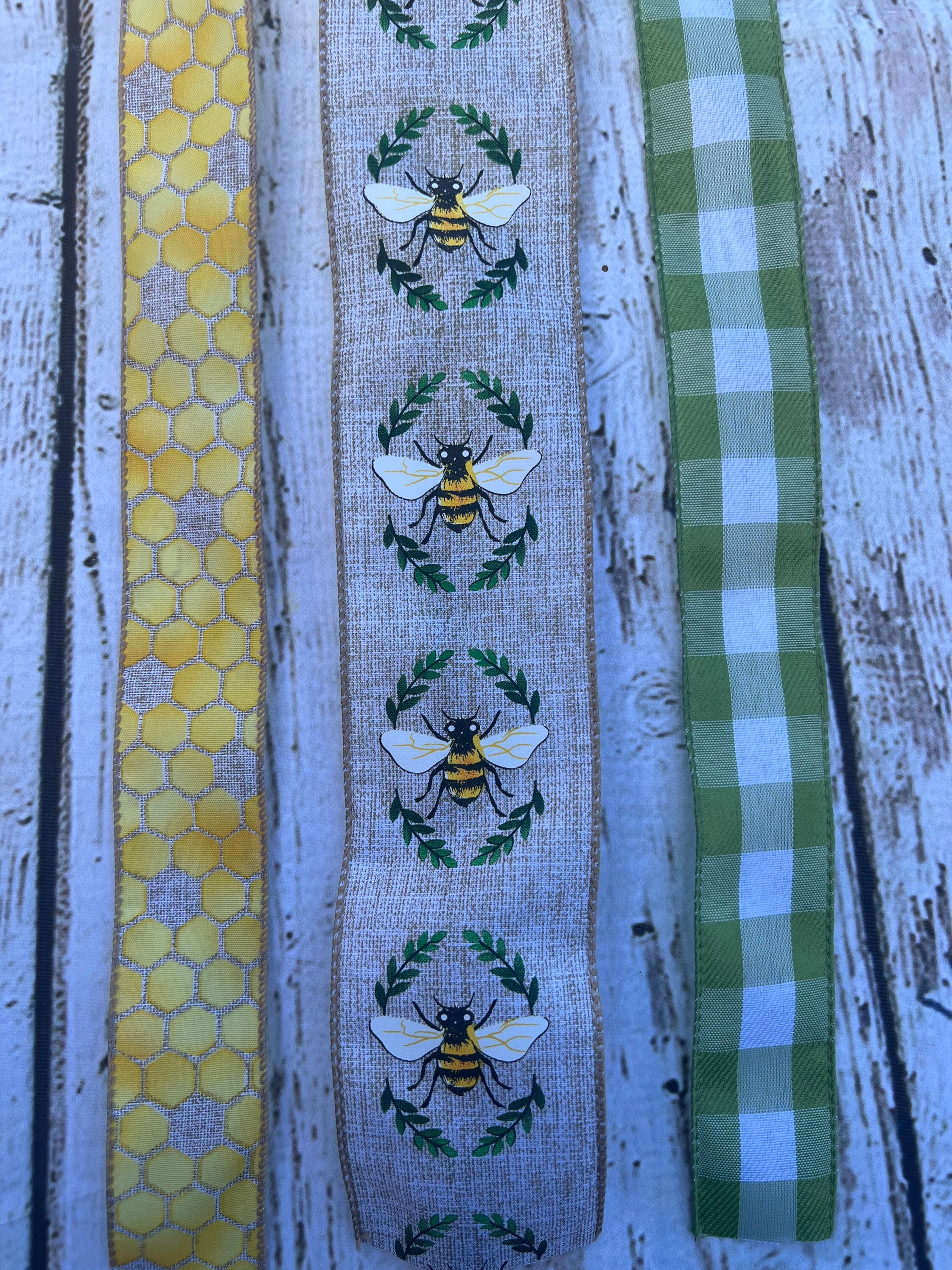 Bumble Bee Ribbon Honeycomb Ribbon Ribbon Bundle Ribbon by - Etsy