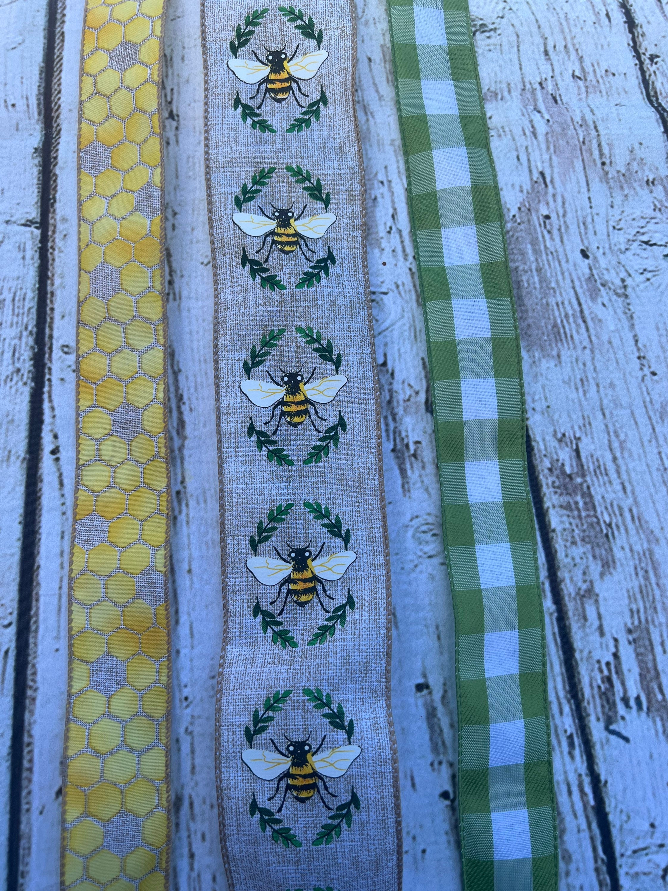 Bumble Bee Ribbon Honeycomb Ribbon Ribbon Bundle Ribbon by - Etsy