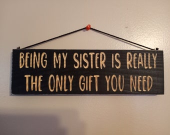 Wooden Sister Sign | Etsy
