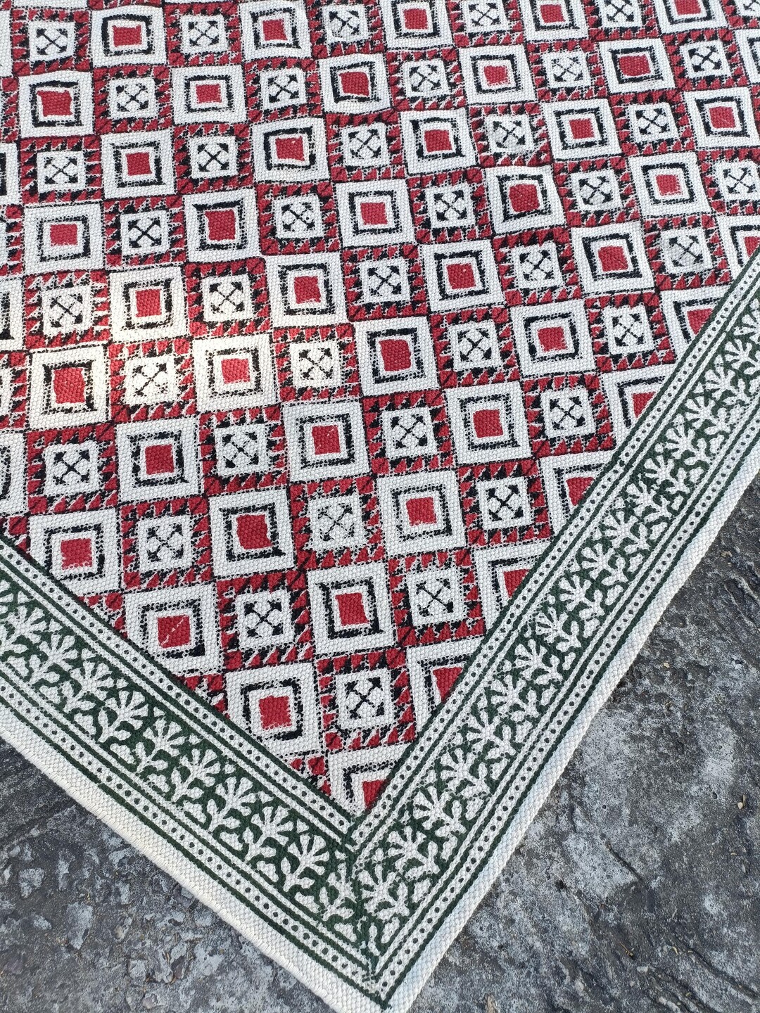 5x5,6x6,7x7,8x8,9x9,10x10,12x12 Red Square Rug Cotton Rug Area Rug ...