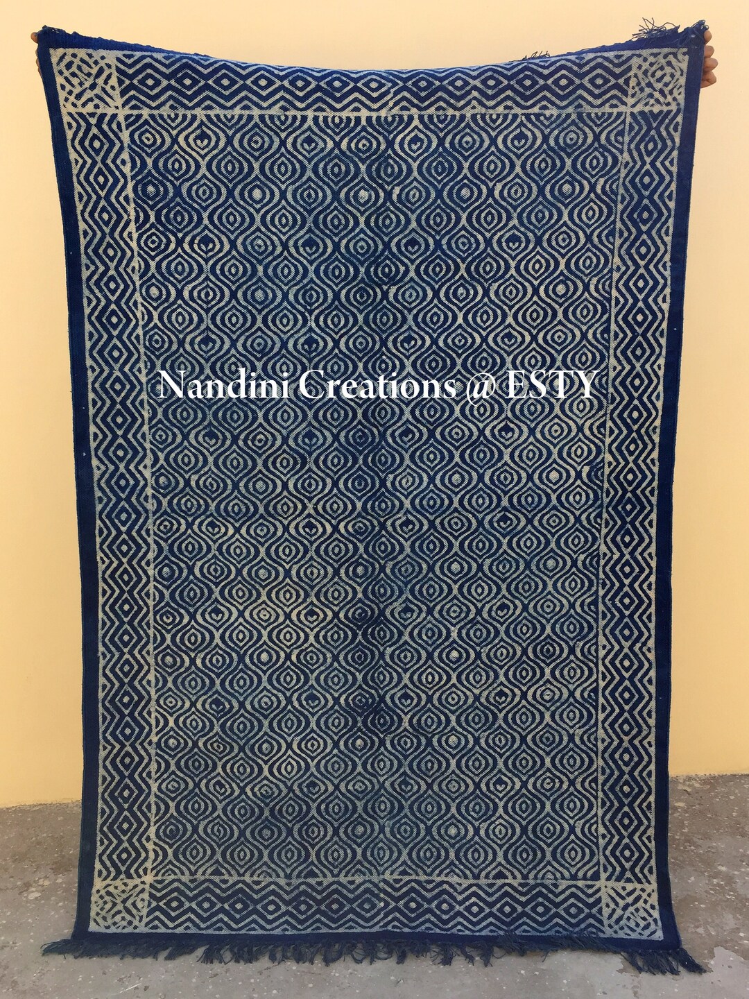 4x10,4x12,4x14,4x15,4x18,4x20 Blue Hallway Runner Kitchen Runner Indigo ...