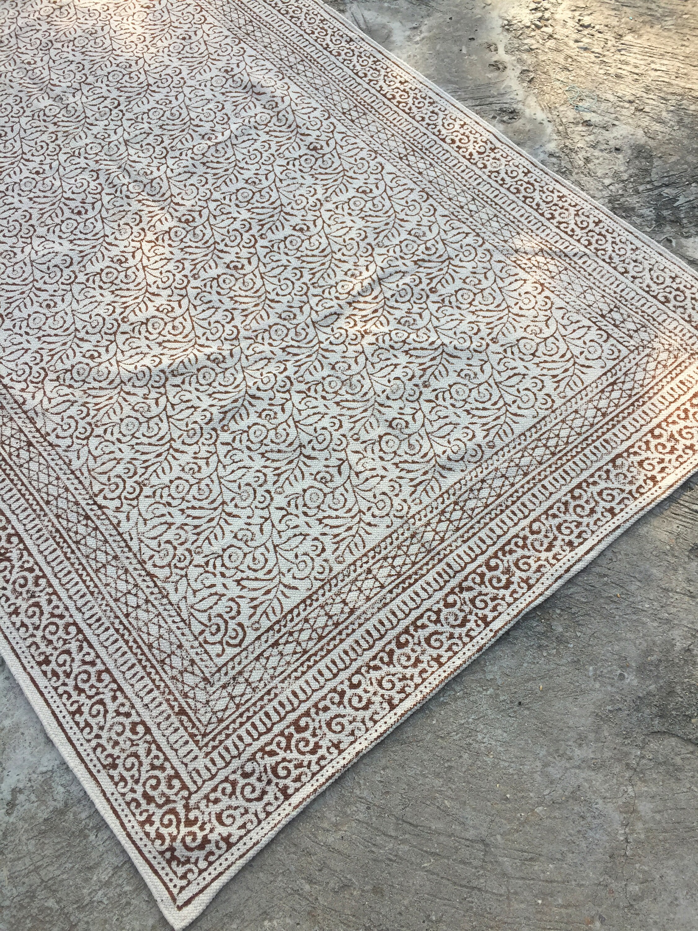 8x10,8x12,8x20 Area Rug Handwoven Block Printed Rug Handmade Cotton Rug ...