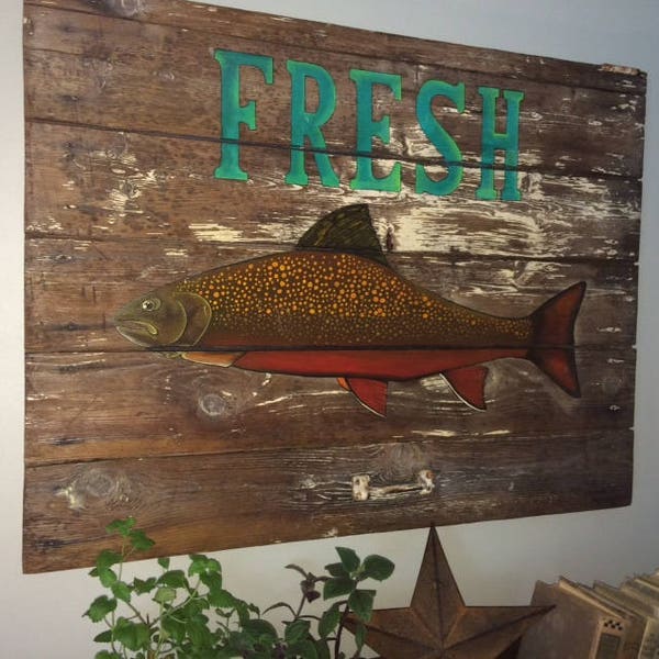 Fresh Fish Sign - Etsy