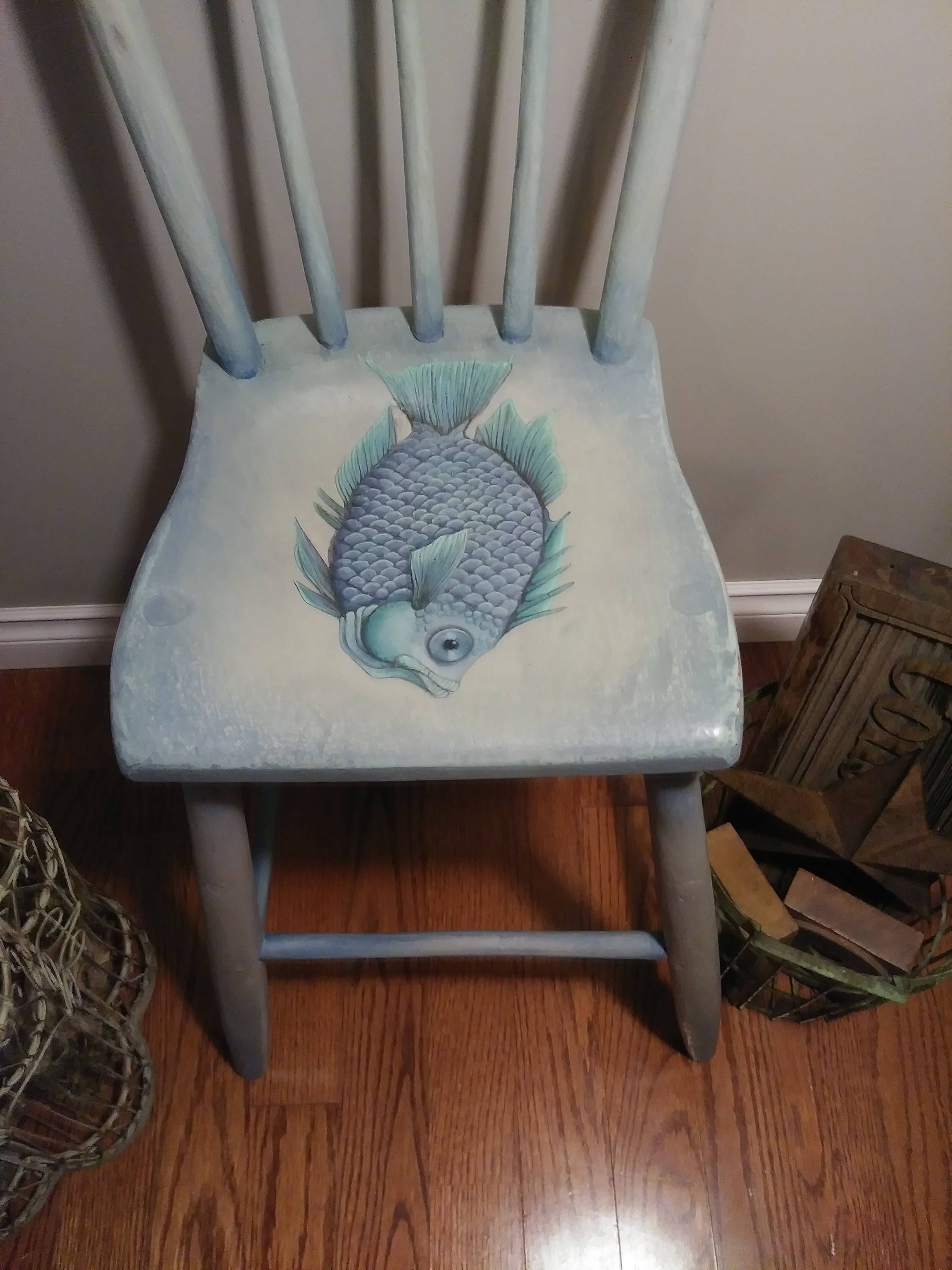 Mad Charlotte Teensy Little Fish Chair-painted Furniture-farmhouse ...