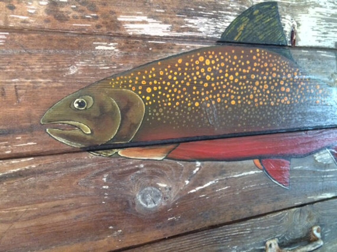 Fresh Fish Sign-vintage Door Architechual Salvage- Handpainted-market ...