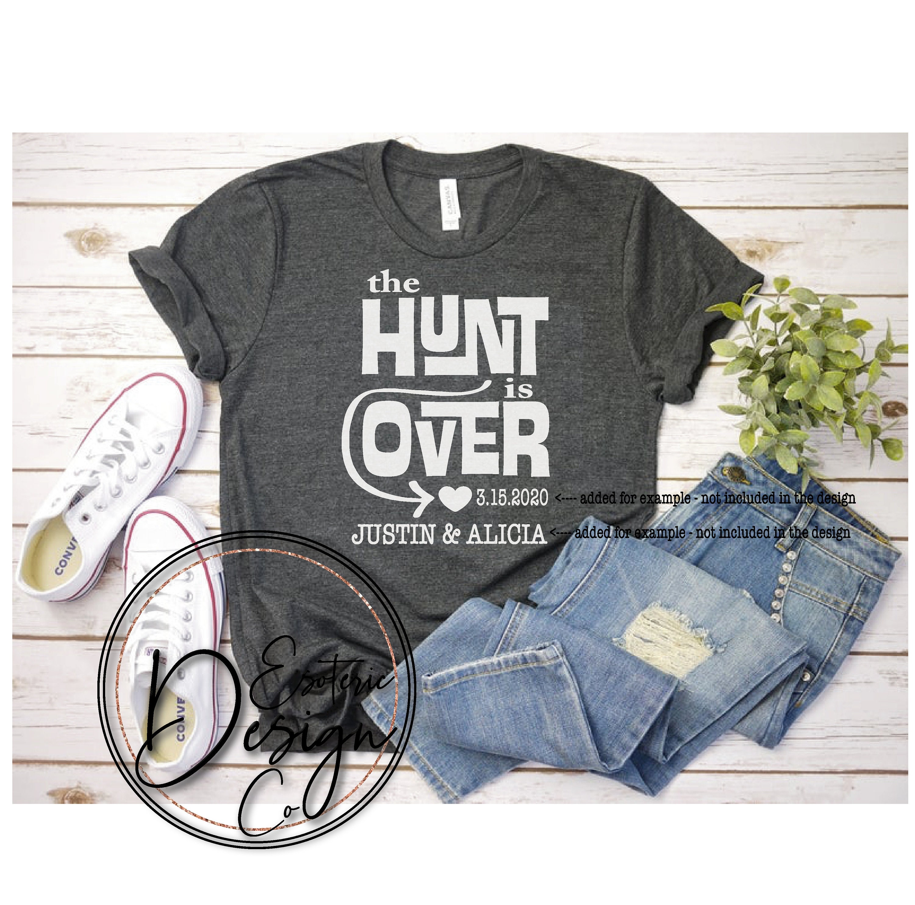 The Hunt is Over SVG Wedding Honeymoon Design - Svg, Png, Eps & Dxf ...