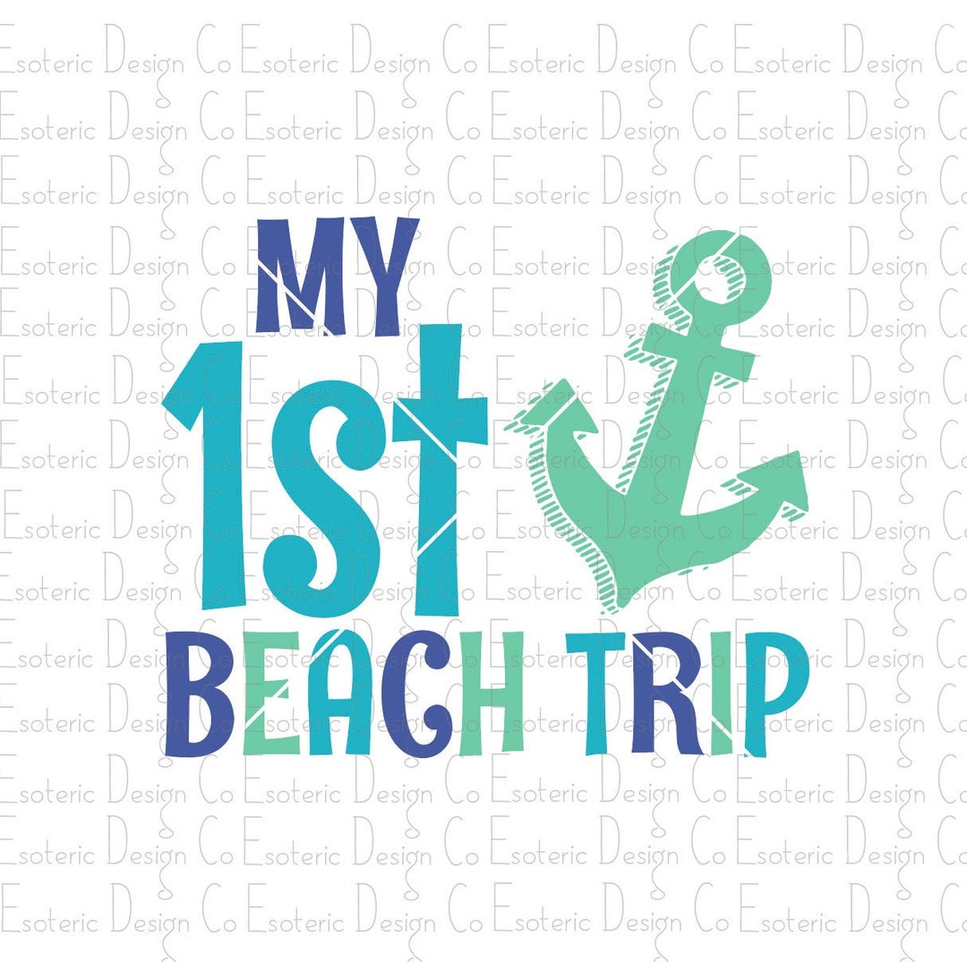 My First Beach Trip Full Color PNG Design - Digital Download ...