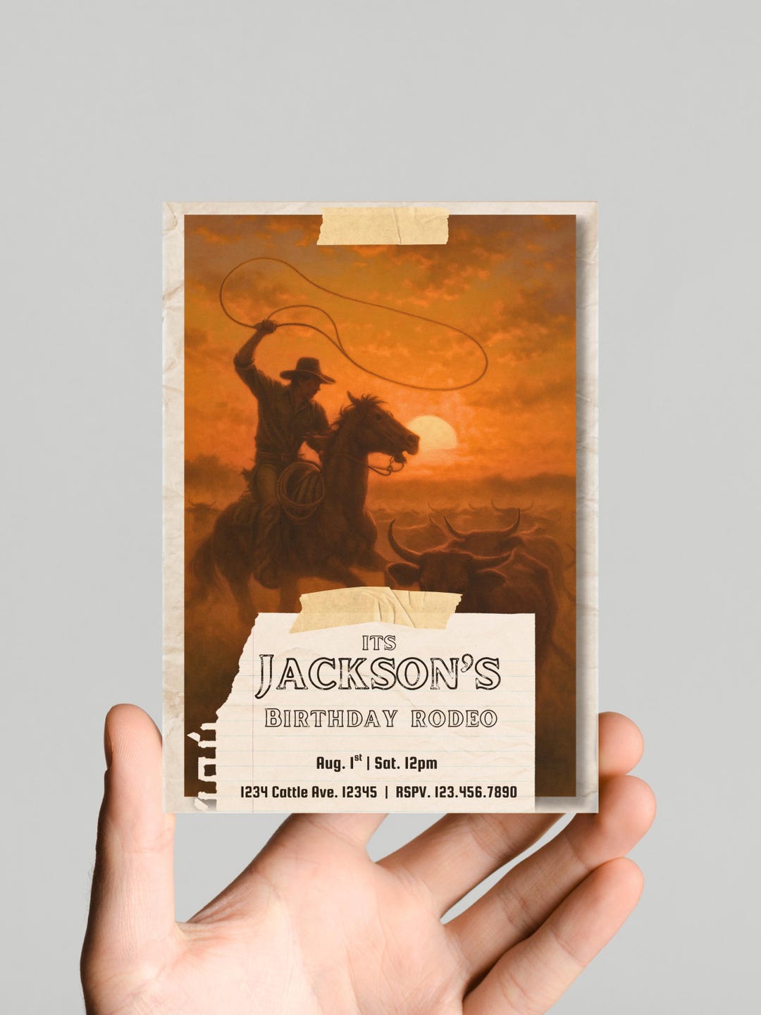 Wild West Boys Cowboy Invitation, Bachelor Party Theme, Country Style ...