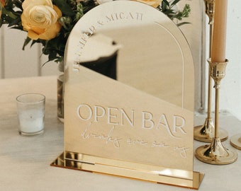 Gold Mirror Sign - Etsy