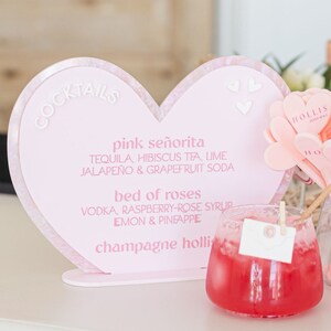 Bar Menu, Valentines Bar Menu, Valentines Drink Menu, Wedding Drinks ...