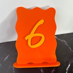 Wedding Table Numbers, Wavy Table Numbers, Table Numbers Wedding ...
