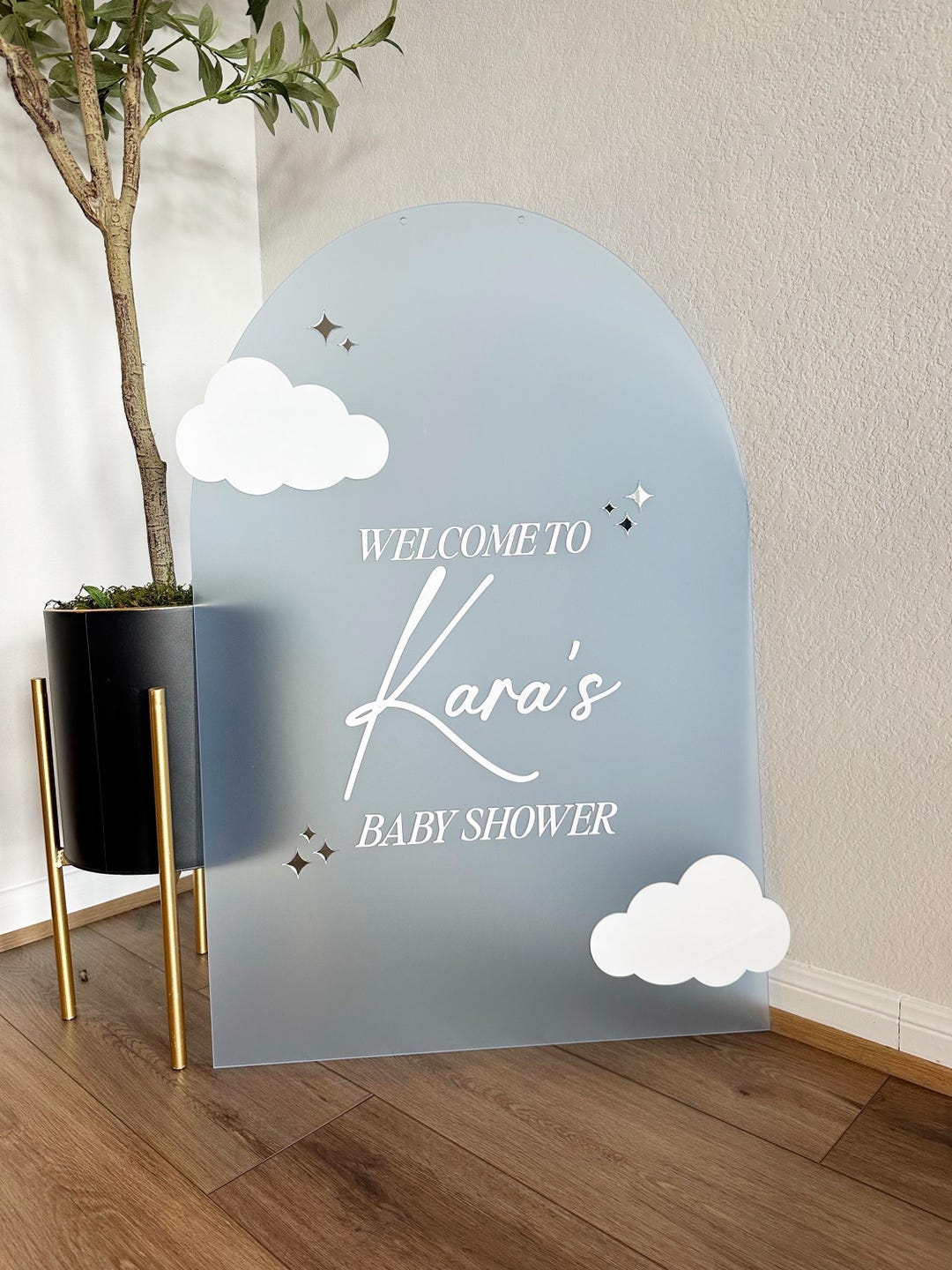 Cloud Welcome Sign, Cloud Theme, on Cloud 9, Dreamy Baby Shower, Baby ...